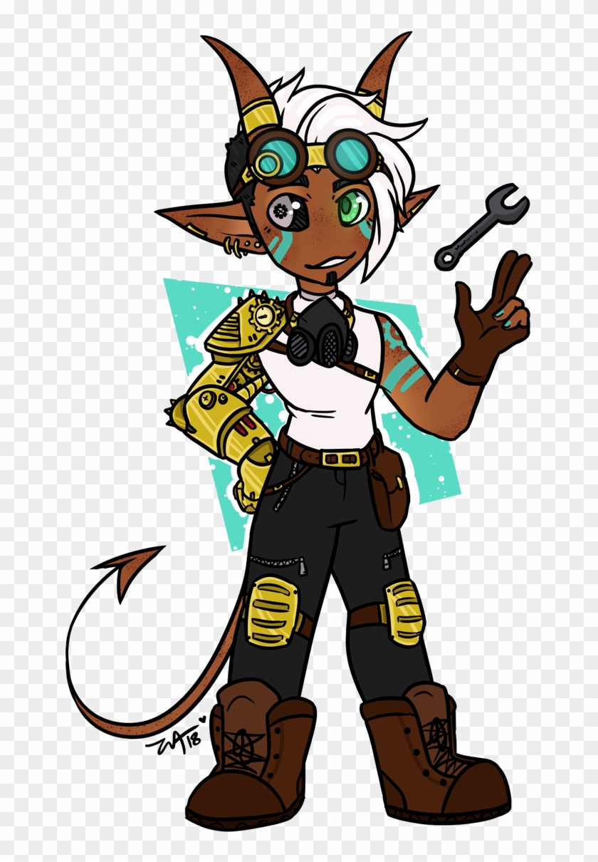 Steampunk Demon [closed] By Xxwolfartxx - Cartoon - Free Transparent ...